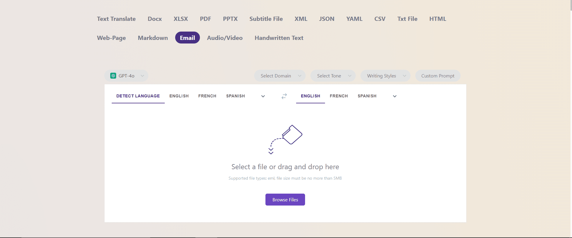 AI Email Translator Tool, Translate EML Files with GPT Accuracy ...