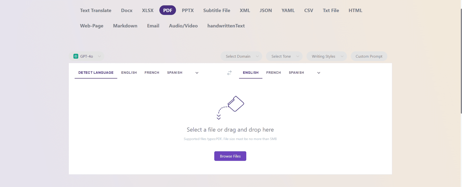 AI PDF Translator, Translate PDF Online with complete layout